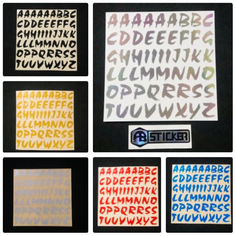 Jual STICKER ABJAD STICKER HURUF CUTTING STICKER MOTOR | Shopee Indonesia