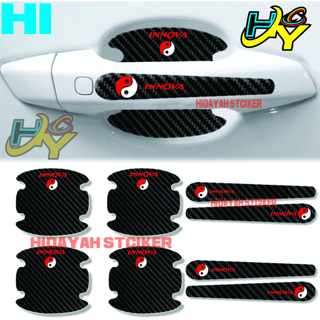 Jual 3d sticker karbon hendle mobil toyota innova cod keren | Shopee ...