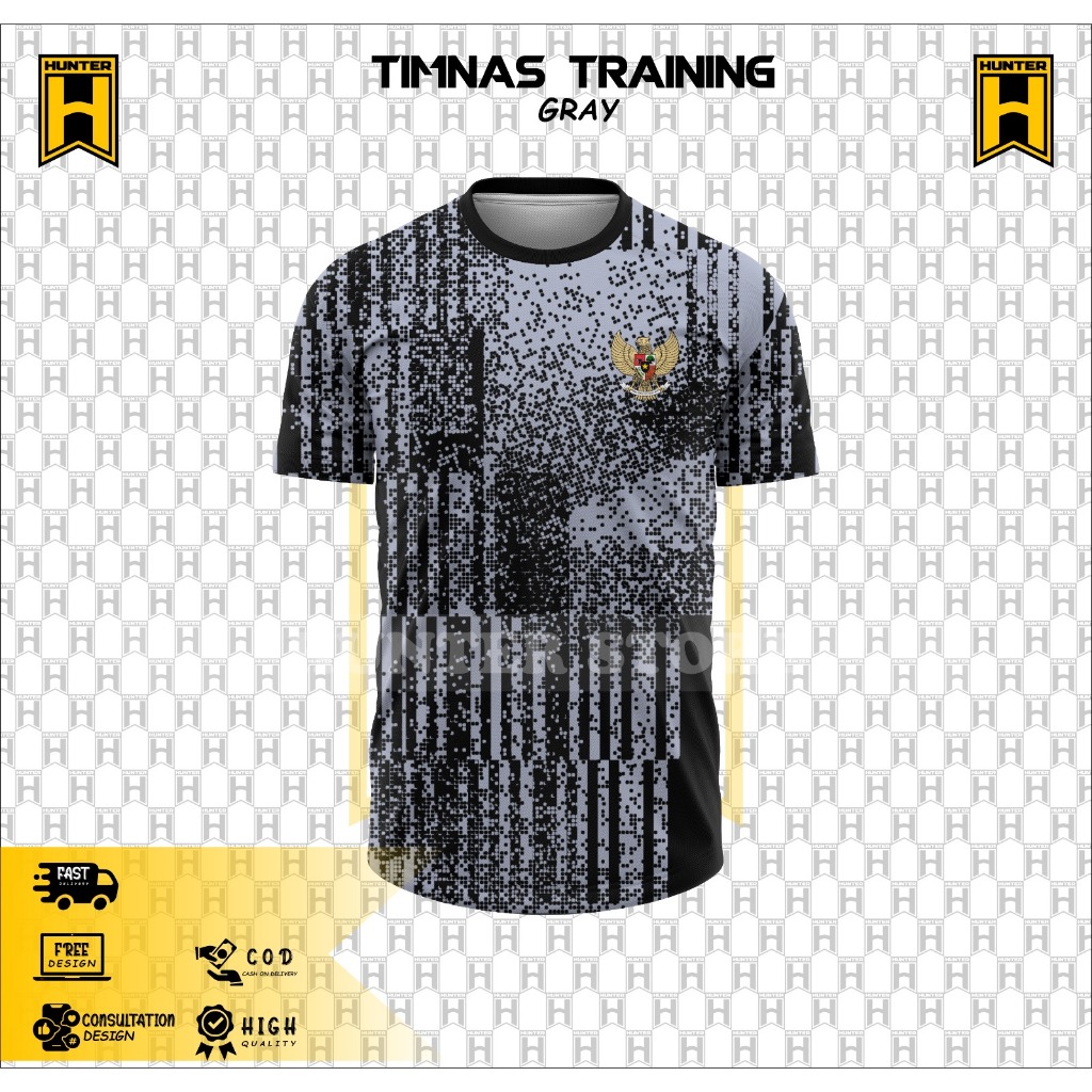 Jual JERSEY ATASAN SEPAKBOLA TIMNAS TRAINING GREY 2024 TERBARU FREE ...