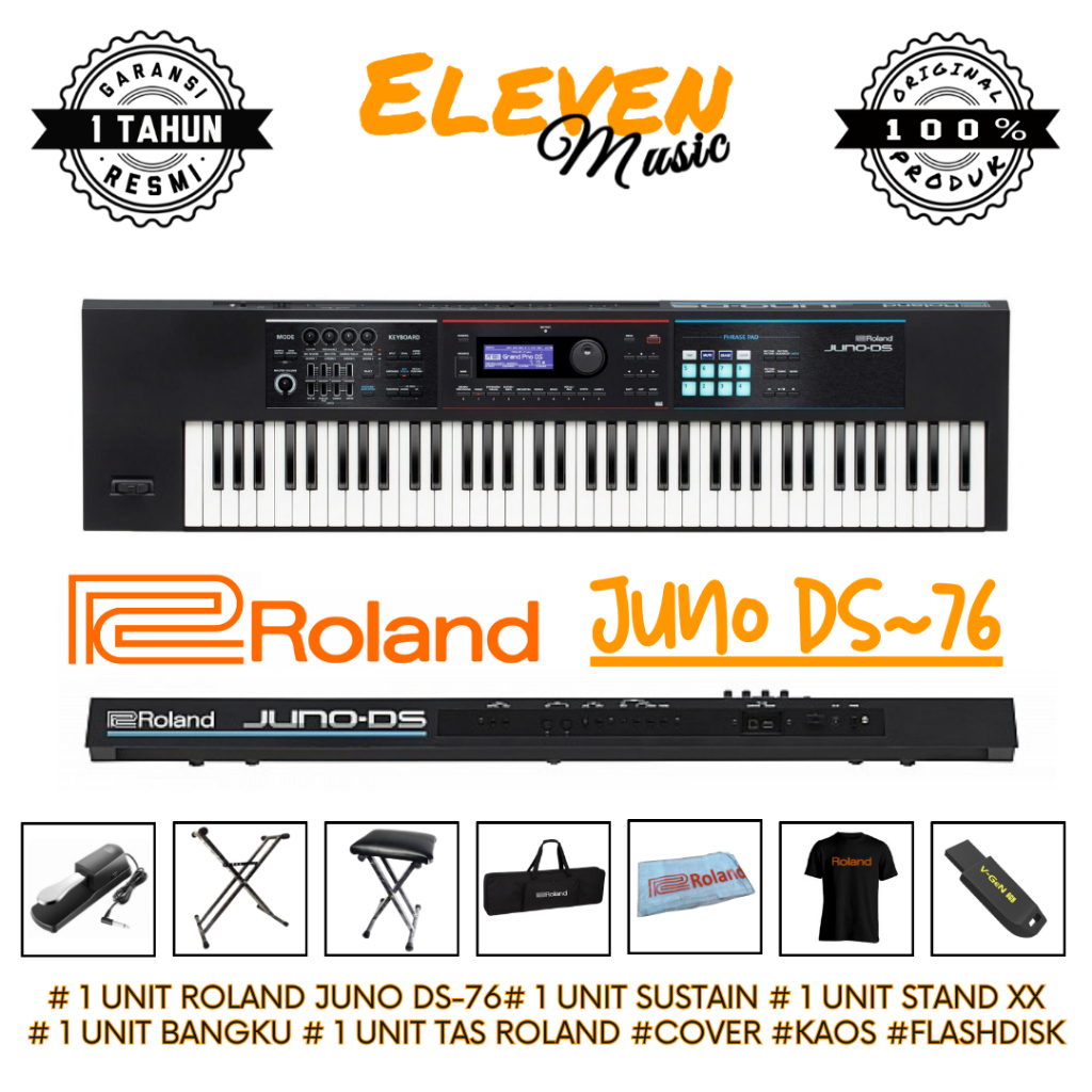 Jual Roland Juno Ds76 JUNO-DS76 Keyboard Synthesizer 76keys Original | Shopee Indonesia