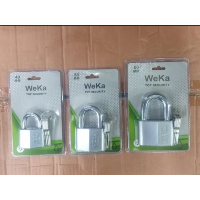 Jual Gembok Anti Karat Pendek 40 50 60MM Weka Gembok Stainless Anti ...