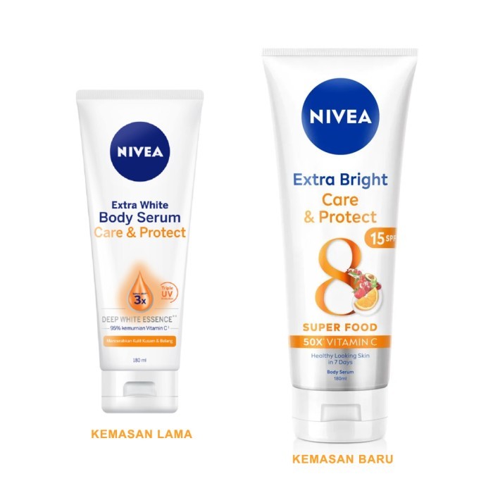 Jual NIVEA Extra White Care & Protect Body Serum 180 ML / Radiant and ...