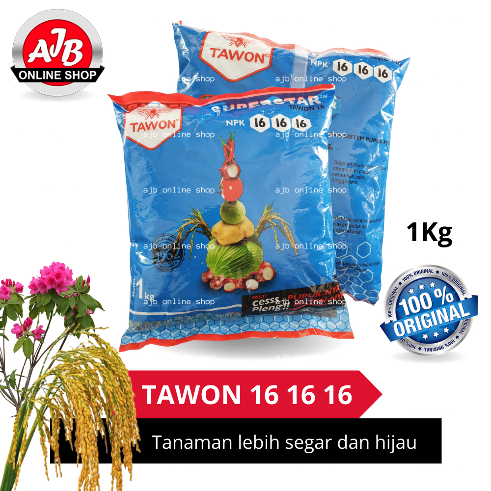 Jual Pupuk NPK Cap TAWON 16 16 16 isi 1KG Kemasan Pabrik Dapat ...