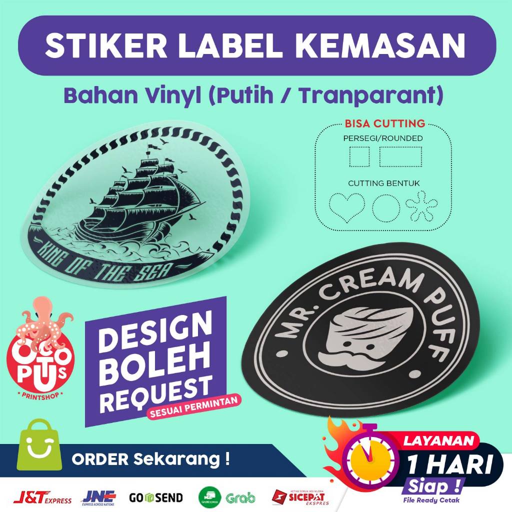 Jual STIKER LABEL KEMASAN CETAK + CUTTING POLA BAHAN VINYL SUSU ...