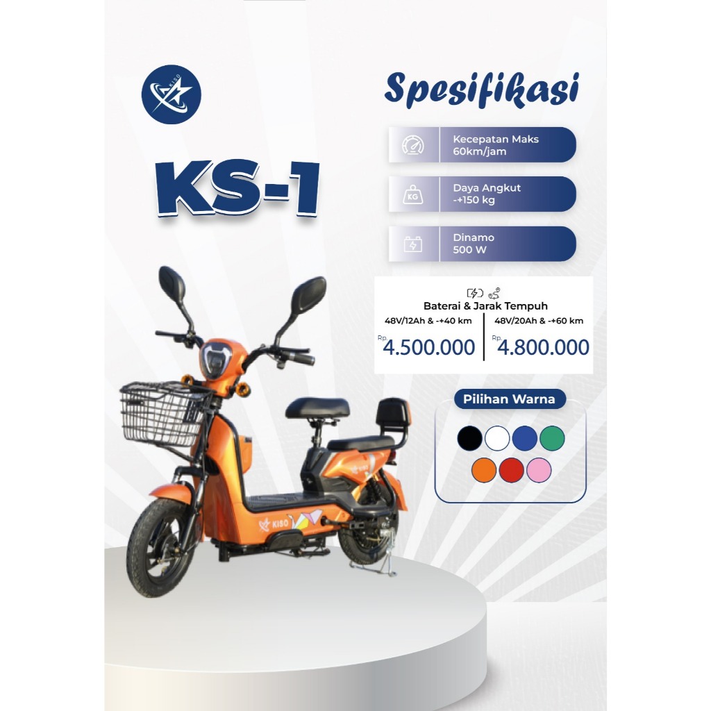 Jual Sepeda Listrik KISO Golden Eagle KS-1 Sepeda Motor Listrik | Shopee Indonesia