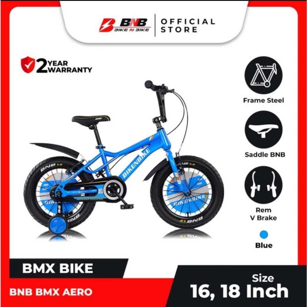 Jual sepeda anak BNB bmx aero UKURAN 18 INCH lebar ban 3.0 | Shopee ...