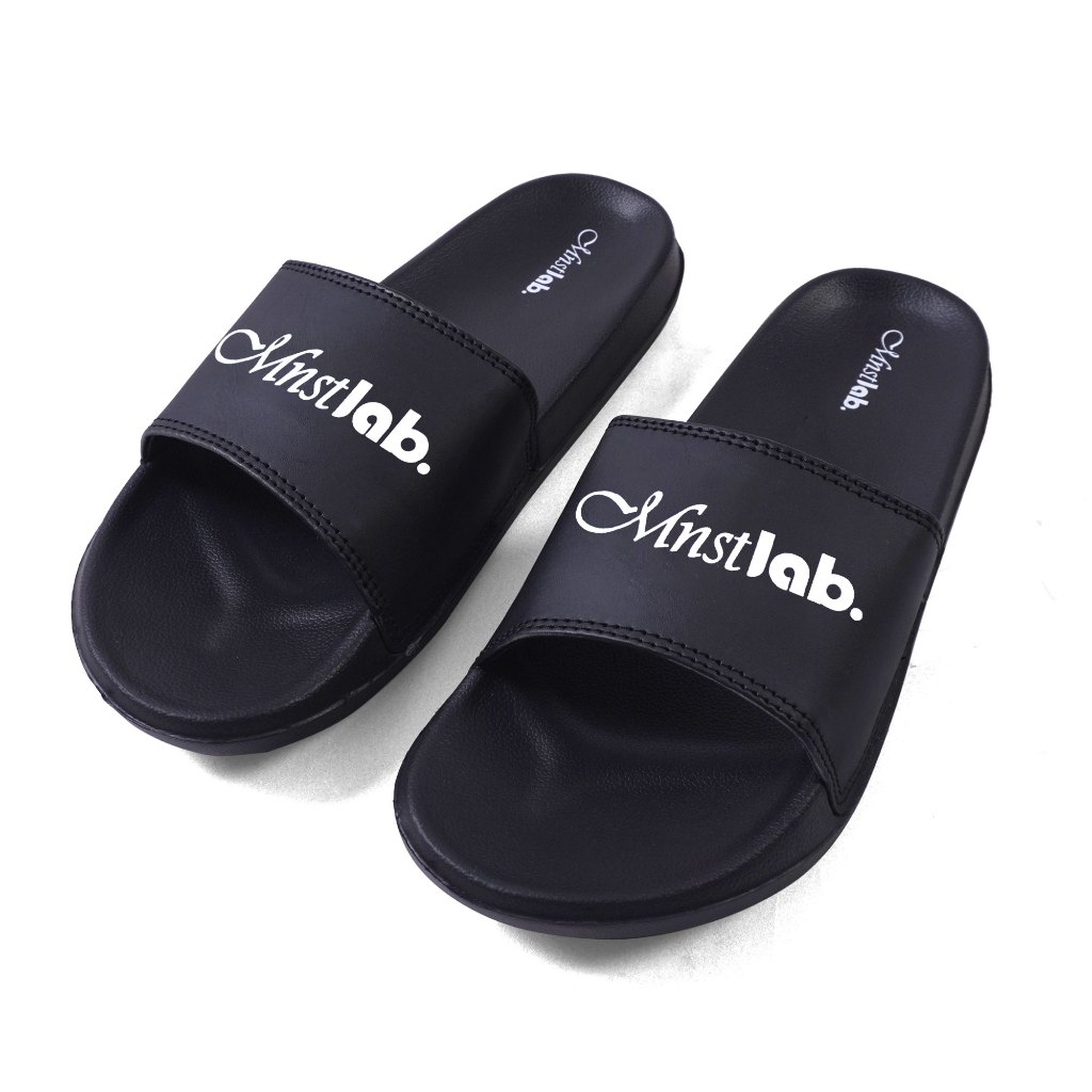 Jual Mnst | Sandal Slide | Black | Lab | Shopee Indonesia