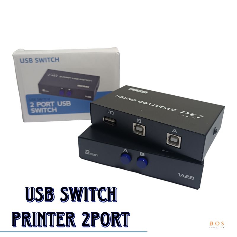 Jual USB SWITCH PRINTER 2PORT MANUAL | Shopee Indonesia