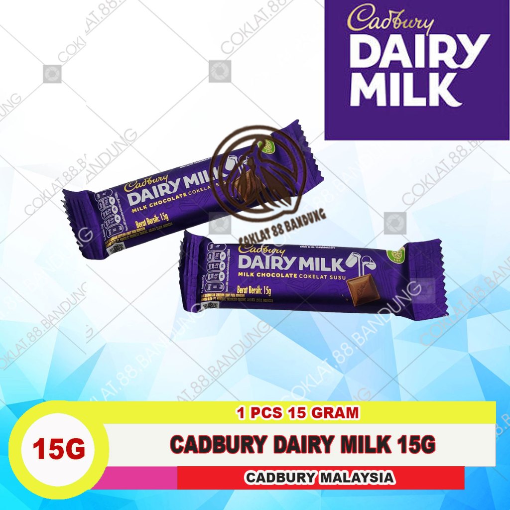 Jual CADBURY DAIRY MILK 15GR, CADBURY 15 GRAM, CADBURY MINI 15G MILK ...