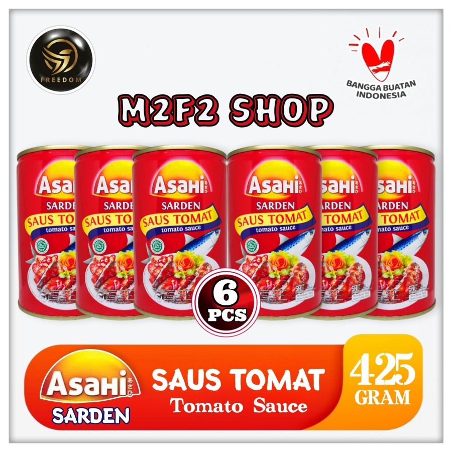 Jual Ikan Sarden ASAHI Sardines Dalam Saus Tomat - 425 gr (Kemasan 6 ...