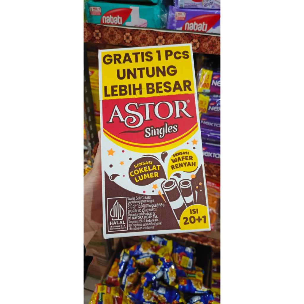 Jual ASTOR WAFER ROLL SINGLES - 20 pcs | Shopee Indonesia