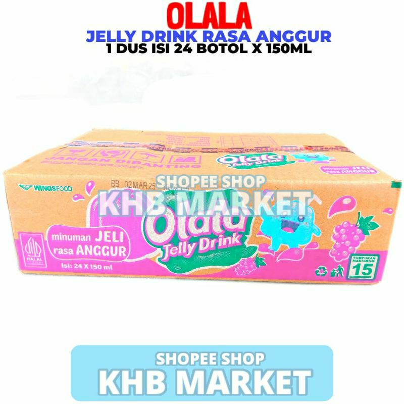 Jual Olala Jelly Drink Rasa Anggur 1 Dus 24 Botol 150ML | Shopee Indonesia