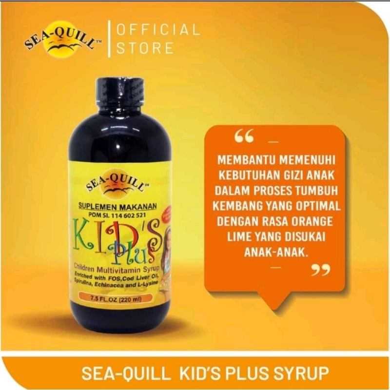 Jual Sea Quill Kid's Plus Multivitamin Syrup 220 ml | Shopee Indonesia
