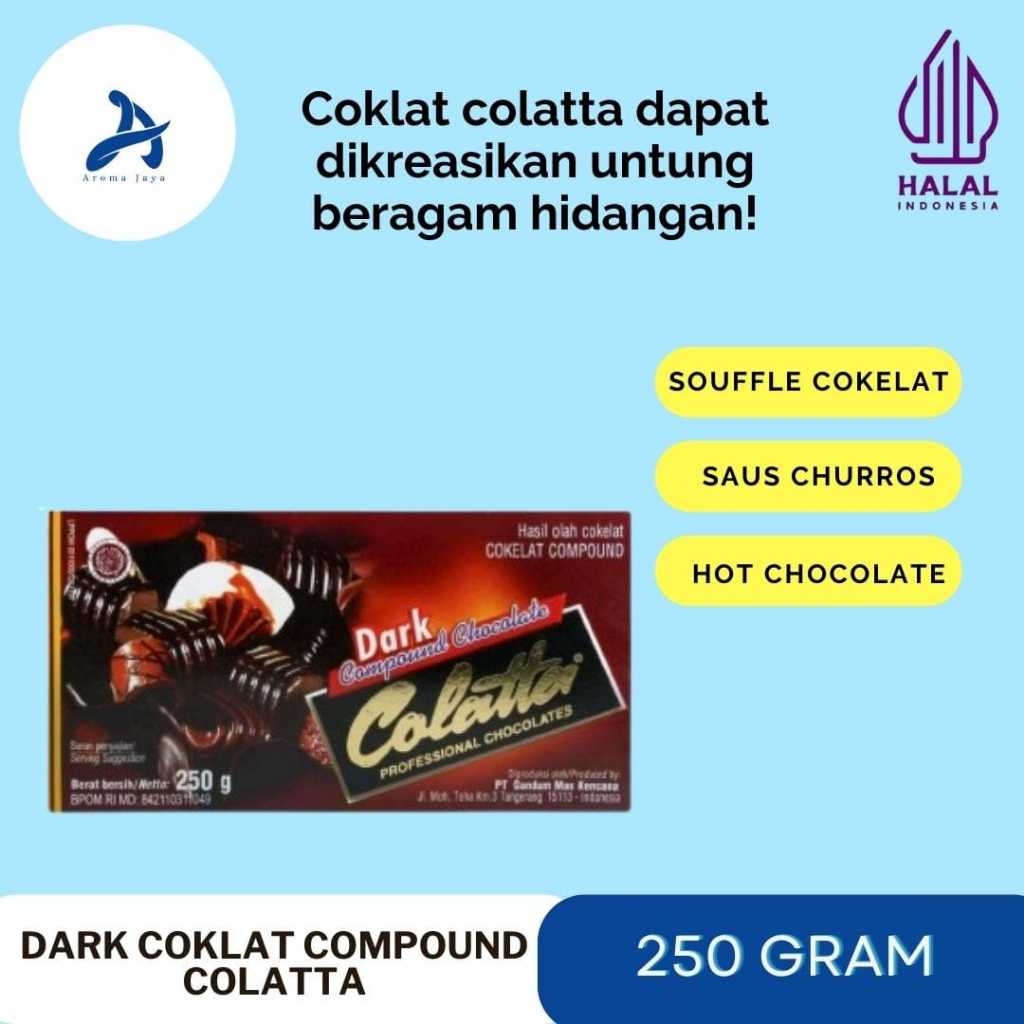 Jual COKLAT COLATTA DARK CHOCOLATE COMPOUND 250G / COKLAT MASAK COLATA ...