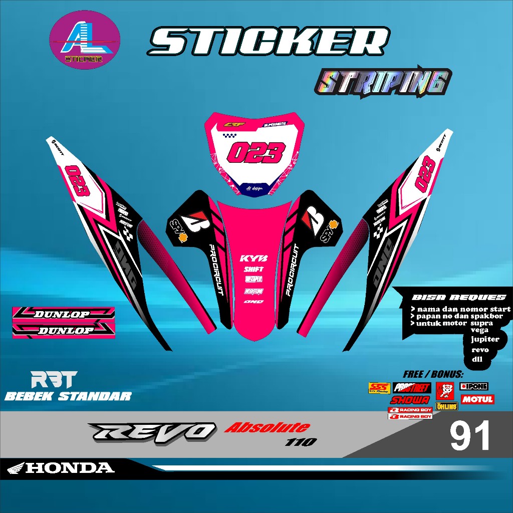 Jual Sticker SEMI DECAL fullbody RBT REVO ABSOLUTE rbt VEGA BEBEK MODIF ...