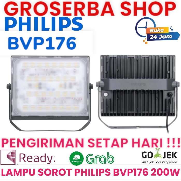 Jual LAMPU SOROT PHILIPS LED BVP 176 200W - 5700K COOL WHITE BVP176 ORIGNAL | Shopee Indonesia