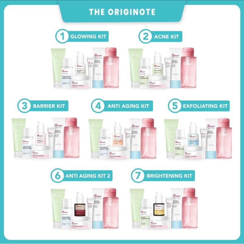 Jual The Originote SPECIAL BUNDLE 7in1 KIT: ACNE KIT,GLOWING KOT ...