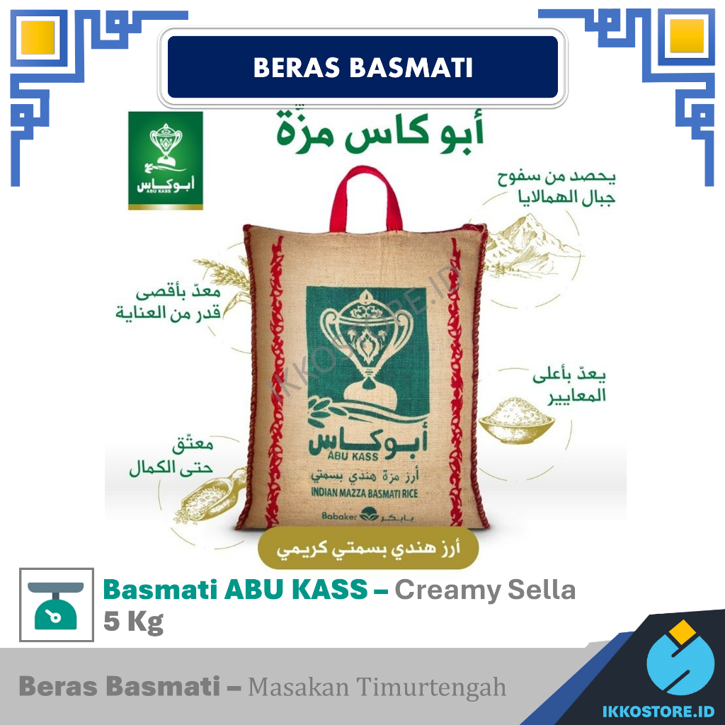 Jual Beras Basmati Asli India Abukass Basmati Rice Kemasan 5kg Abu Kass ...
