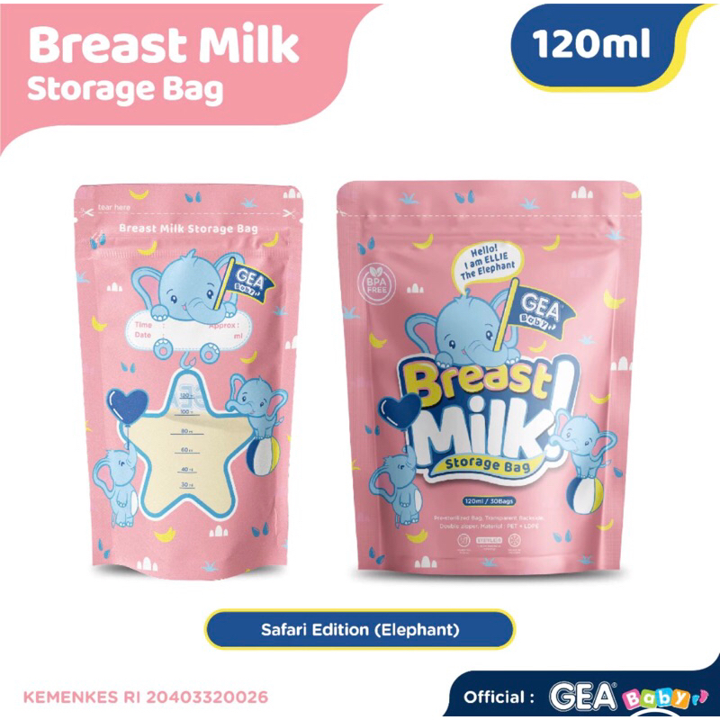 Jual GEA Kantong Asi Baby 120ml Safari Edition | Shopee Indonesia