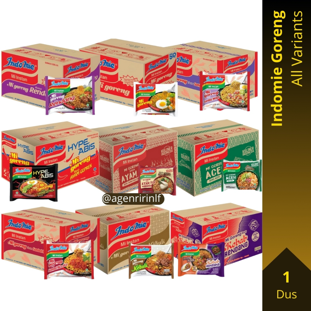 Jual Dus - Indomie Goreng All Variants Rasa Mi Goreng Rendang Ayam ...