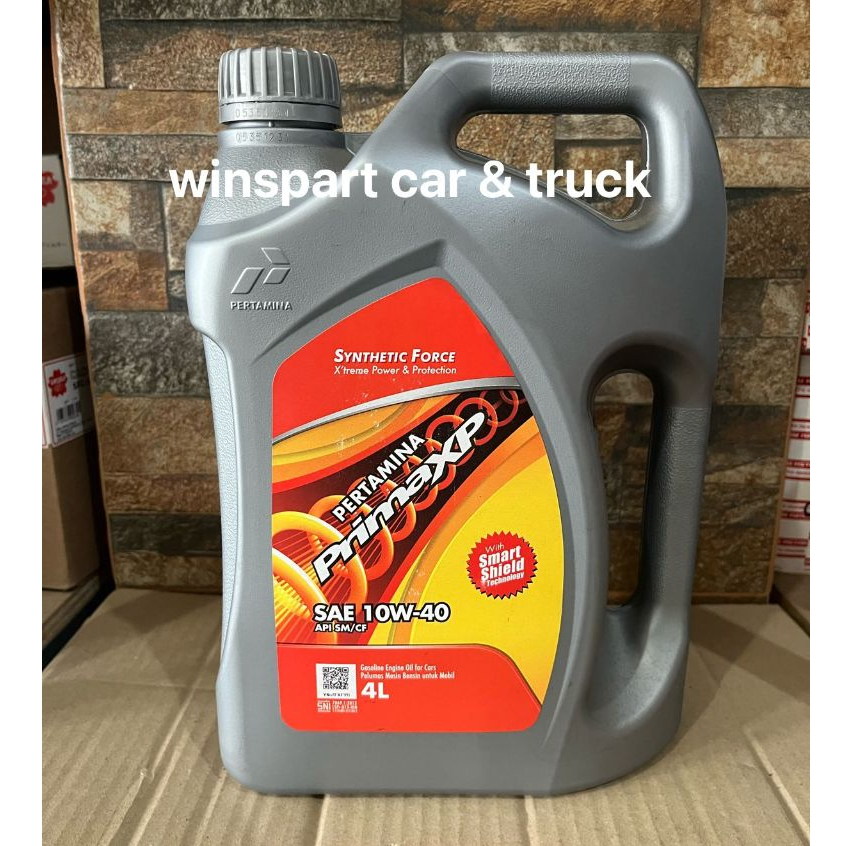 Jual Oli Mesin PRIMA XP 10W-40 API SM/CF 4 Liter Galon Synthetic Oli PERTAMINA Asli Original ...
