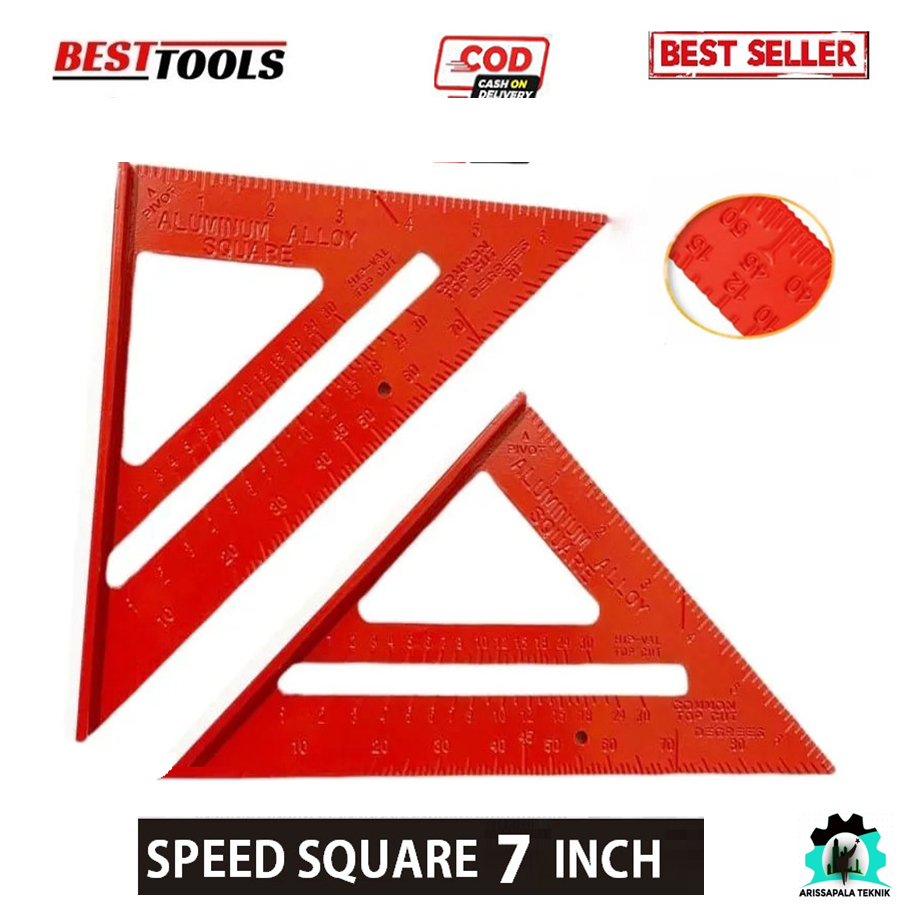 Jual Penggaris Siku Segitiga Speed Square Stainless 200mm dengan ...