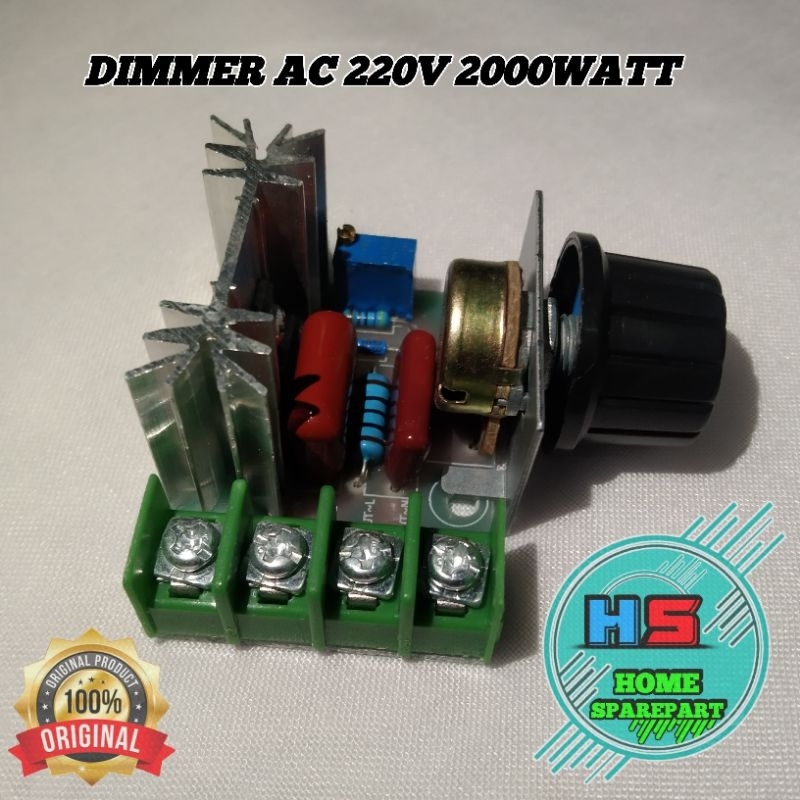 Jual DIMMER SCR 2000W REGULATOR VOLTAGE KECEPATAN MOTOR SPEED / KIT ...