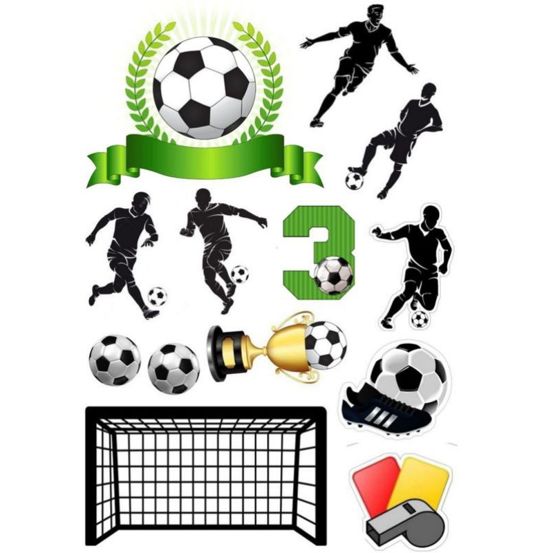 Jual Cetak Topper Sepak Bola Kartun, Topper Kue Ultah | Shopee Indonesia