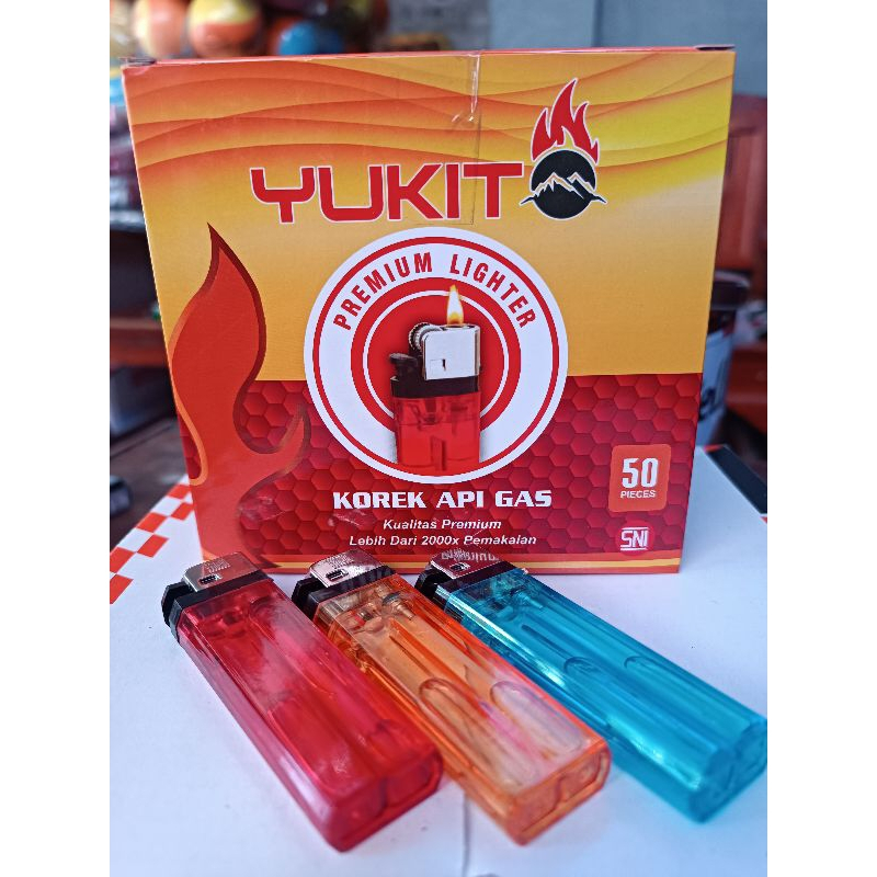 Jual Korek Api/ Pemantik/ Lighter Kotak Merek YUKITO 1 Pack (isi 50pcs ...