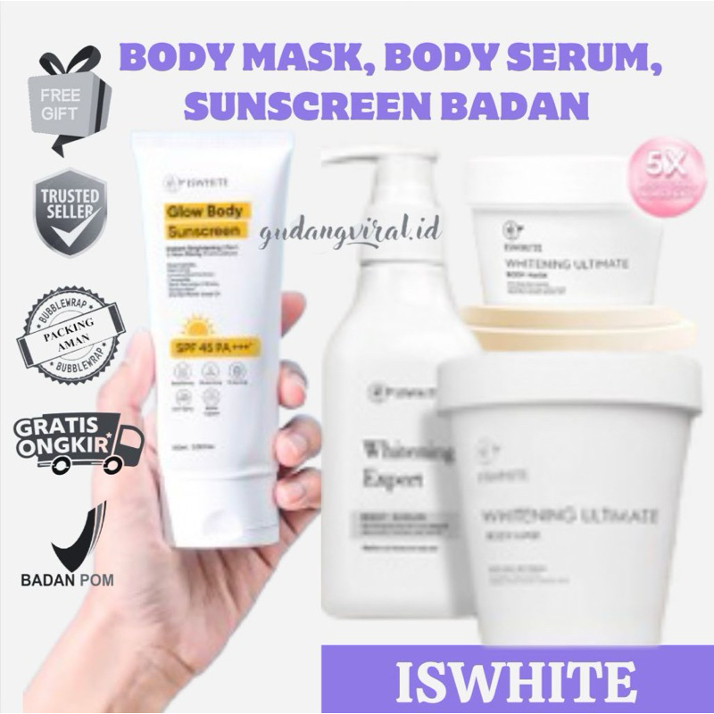 Jual -GV- [READY] ISWHITE MASKER BADAN BODY MASK WHITENING ULTIMATE ...
