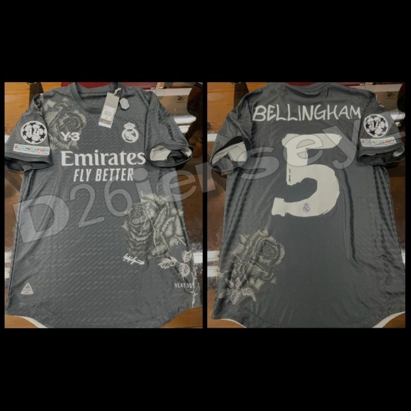 Jual Jersey Reall Madrid 4th Player Issue Y3 Black 2024 / 2025 ...