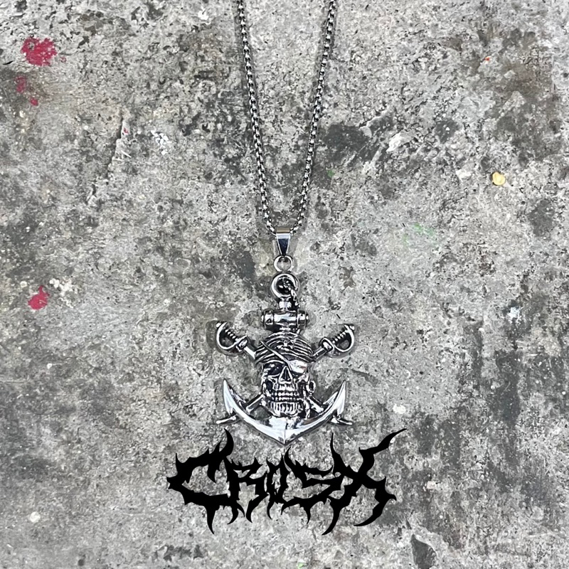 Jual HAREM NECKLACE / SWORD ANCHOR PEDANG JANGKAR KALUNG TENGKORAK ...