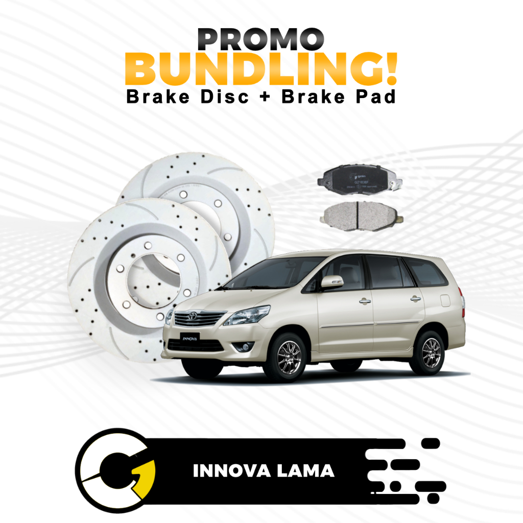 Jual BRAKE DISC ROTOR SLOT DRILL INNOVA LAMA DAN KAMPAS REM BUNDLING ...