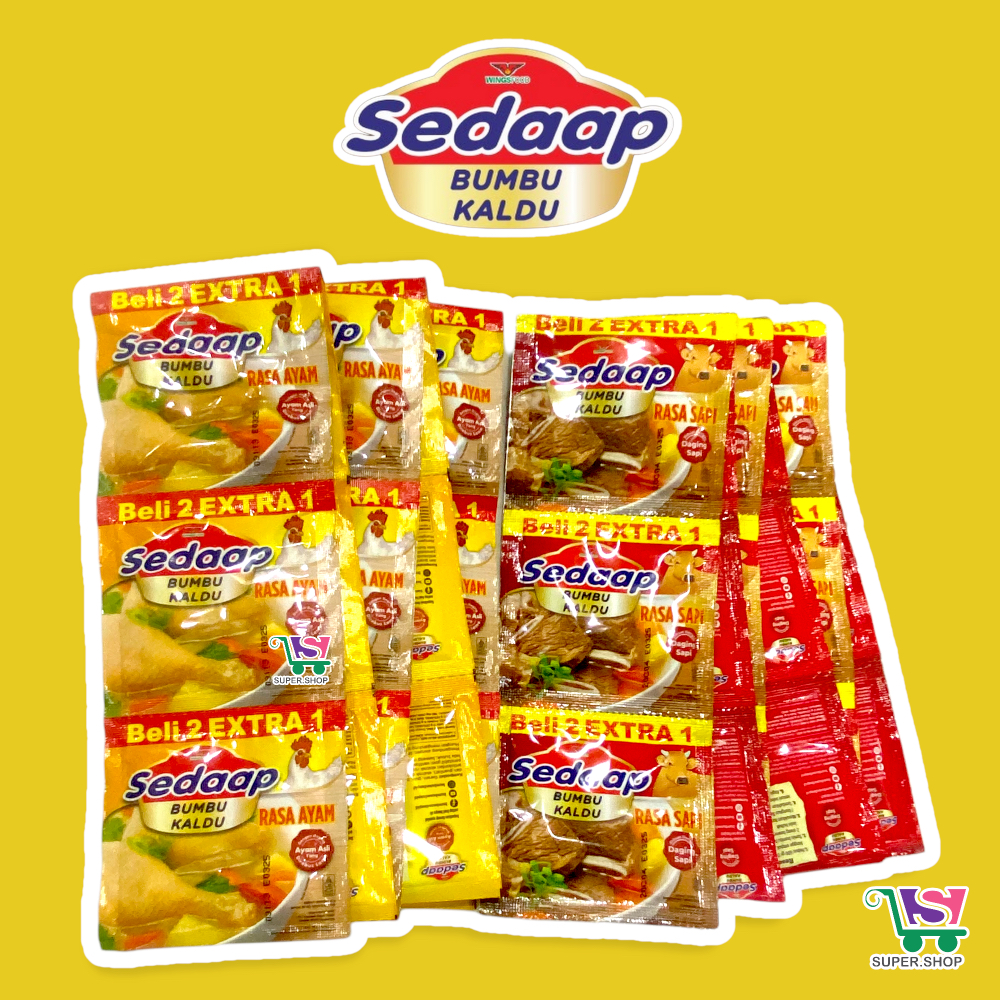Jual Sedaap Bumbu Kaldu Rasa Sapi / Ayam 9 Gram (isi 12 pcs) | Shopee ...