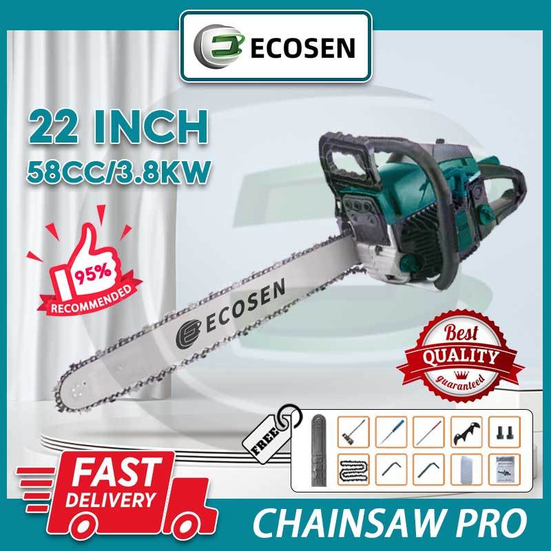 Jual ECOSEN Mesin Potong Kayu 58CC 20/22/24" Chainsaw 2Tak Untuk /Gergaji Mesin/Mesin Gergaji ...