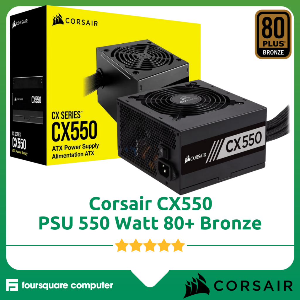Jual PSU Corsair CX550 550 Watt 80 Plus Bronze | 550W Resmi | Shopee ...