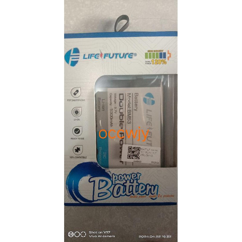 Jual baterai life future xiaomi BM53/mi 10T pro/mi 10T 5G double power ...
