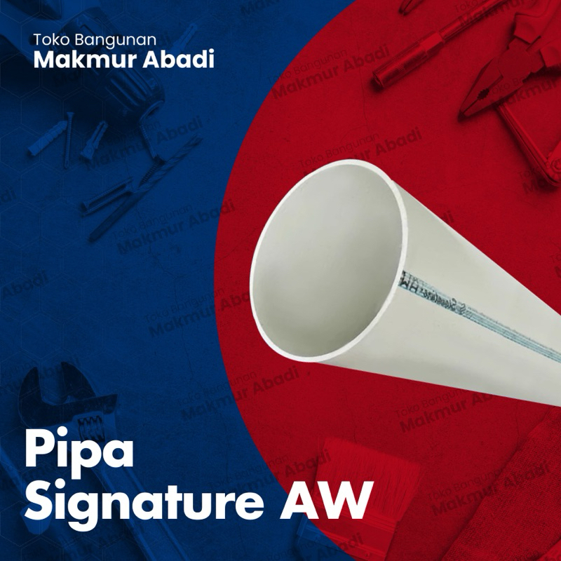 Jual Pipa PVC Signature AW Warna Putih 2" Inch 2 1/2" Inch 3" Inch 4 ...