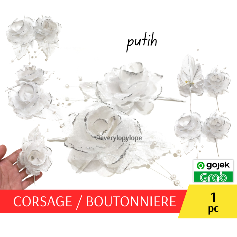 Jual Corsage Pin Jas Korsase Bros Bunga Dada Panitia Pernikahan Warna ...