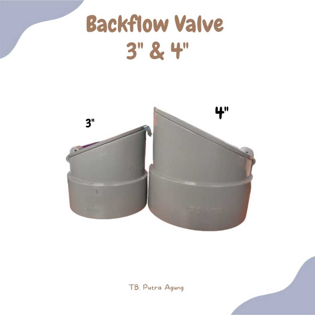 Jual Backflow Valve 3" & 4" inch PVC (merk tidak selalu yg dipict ...