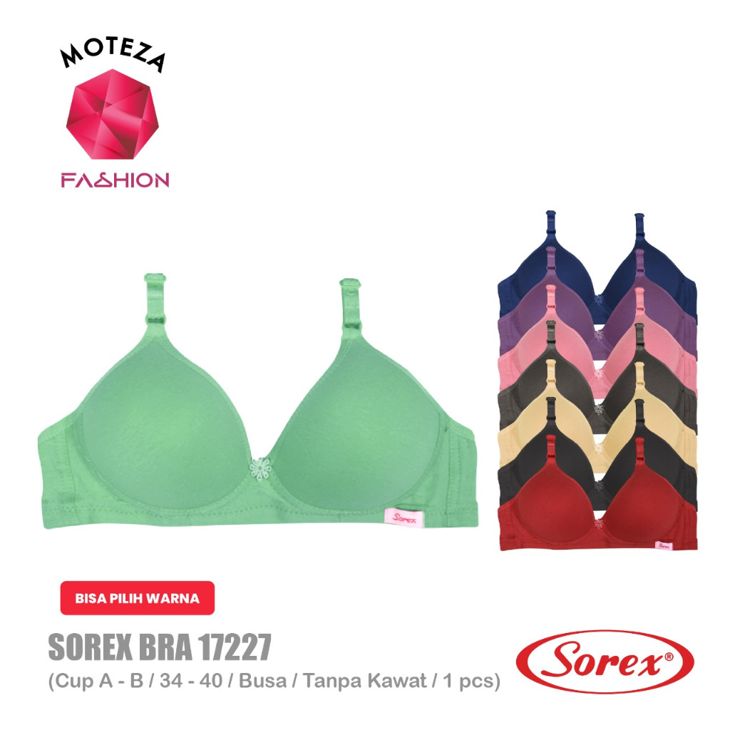 Jual Sorex 17227 Bra BH Wanita Tanpa Kawat Busa Tipis Soft & Comfort ...