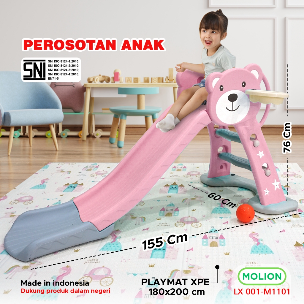 Jual MOLION SNI Perosotan Anak Mainan Seluncuran Anak Free Ring Basket ...