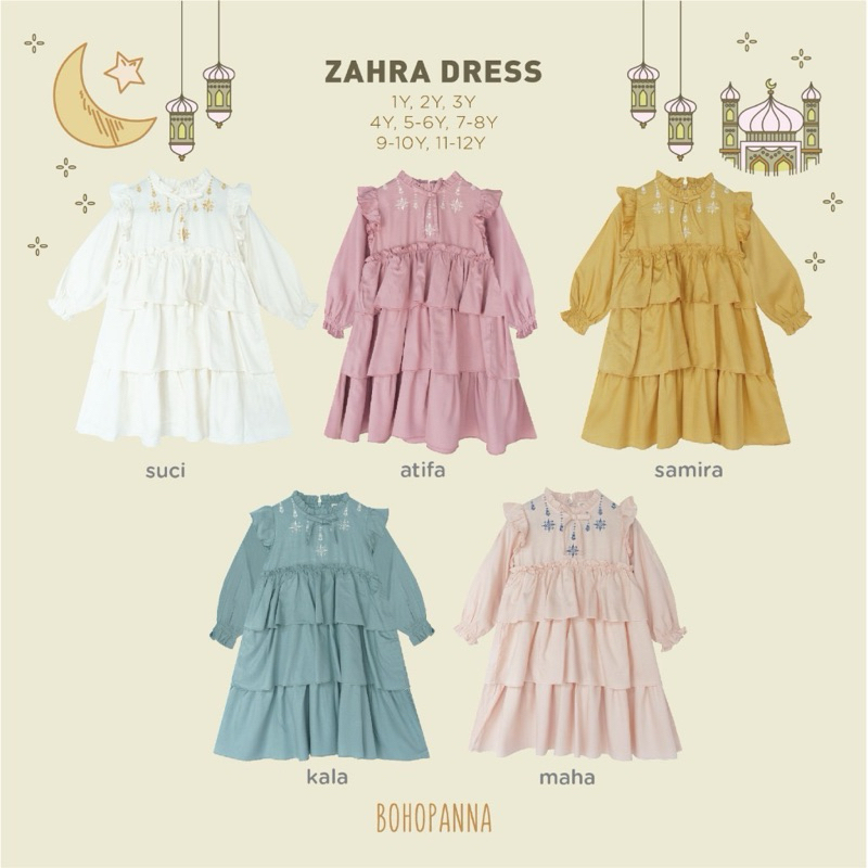Jual BOHOPANNA - RAYA COLLECTION - ZAHRA DRESS - BABY KIDS - Baju Muslim Anak Perempuan | Shopee ...