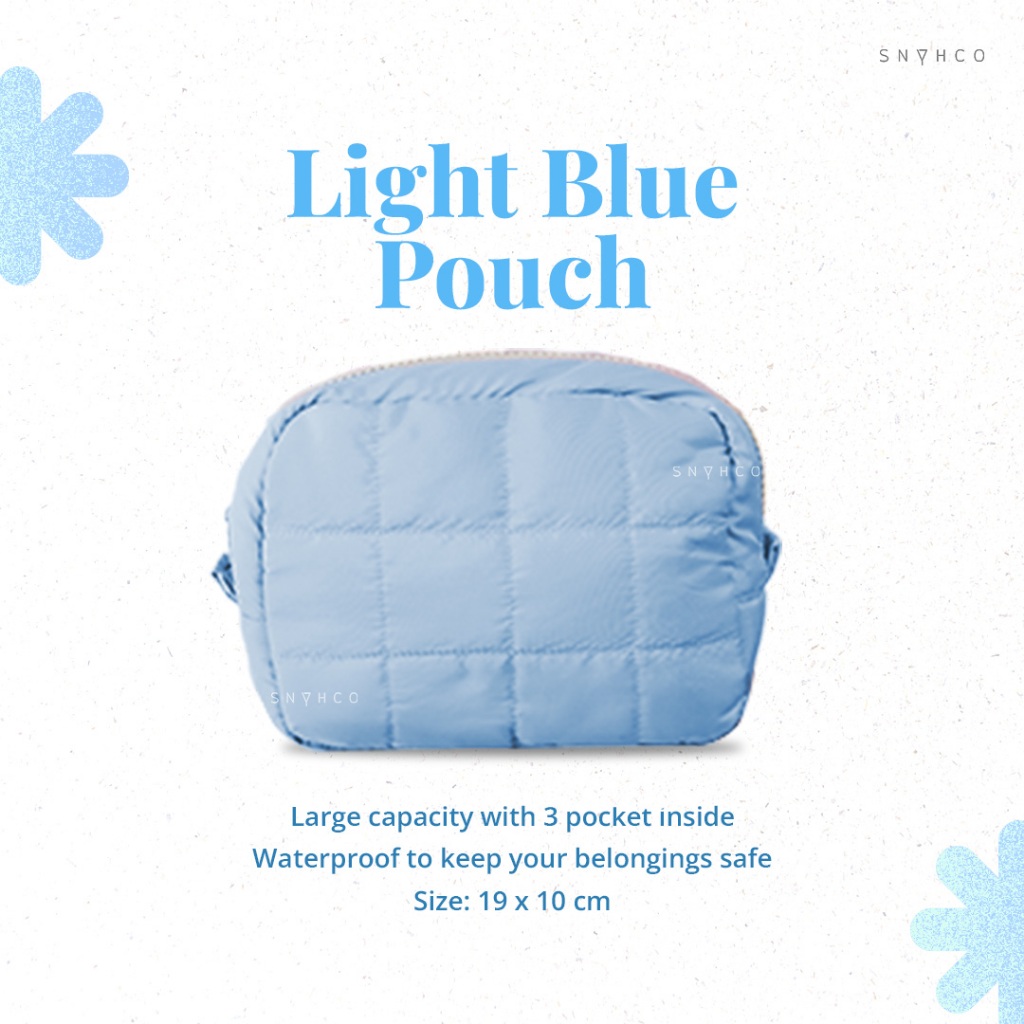 Jual Puffy Pouch Waterproof Makeup Skincare Cosmetic Pouch / Aesthetic ...