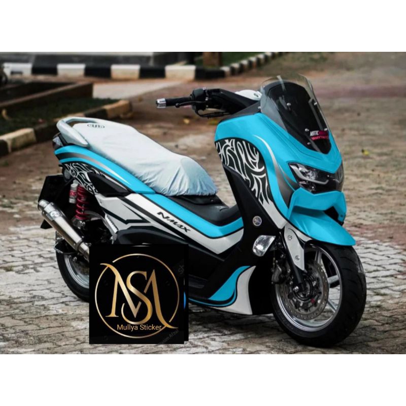 Jual stiker decal nmax new 2020/2023 full body variasi tribal sky blu ...