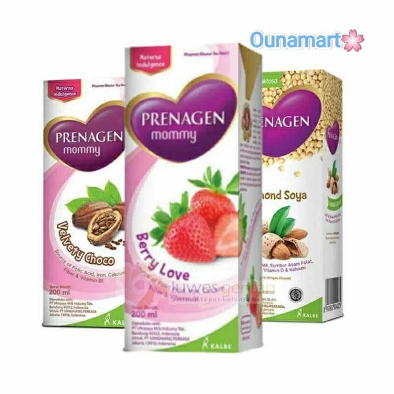 Jual PRENAGEN MOMMY UHT 185 ML COKLAT STRAWBERRY ALMOND SOYA | Shopee Indonesia