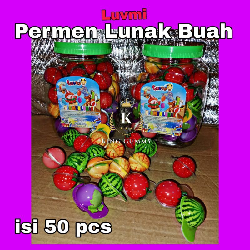 Jual LUVMI PERMEN LUNAK BUAH ISI 50 PCS BISA DI MAKAN | Shopee Indonesia