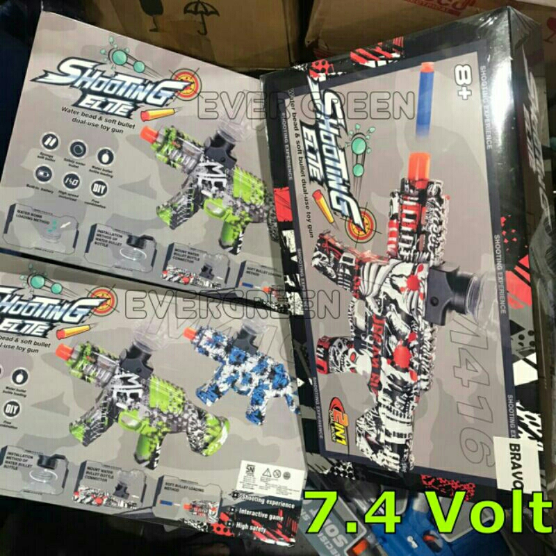Jual Auto Water Gel Blaster + Nerf (WGB 2in1) New Version Shooting ...