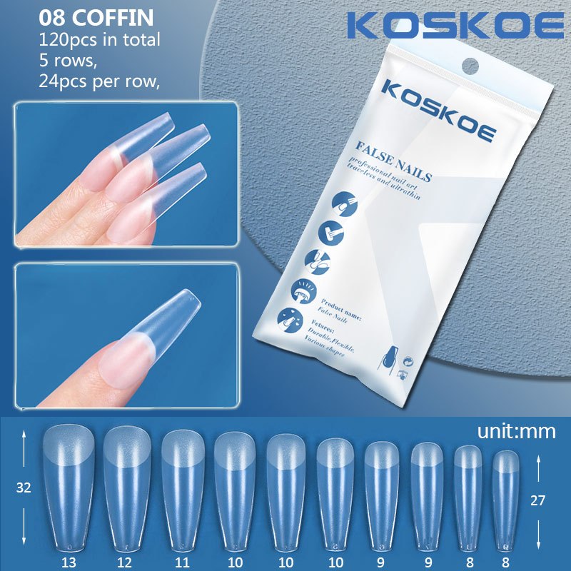 Jual KOSKOE Soft Gel Nail Tips 300pcs Poly Gel Nails Extension KUKU ...
