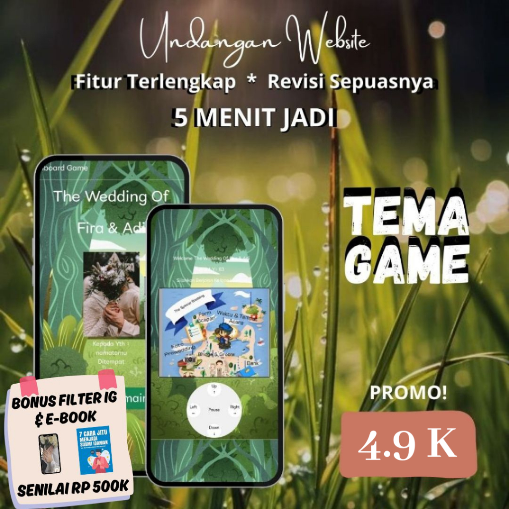 Jual Undangan Digital Website Web Pernikahan Cantik, Menarik, & Unik ...